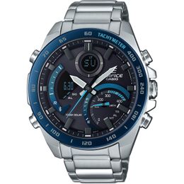 Smartwatch CASIO EDIFICE "ECB-900DB-1BER" Smartwatches silberfarben Smartwatch Solaruhr, Armbanduhr, Herrenuhr, Android, iOS, Stoppfunktion