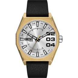 Quarzuhr Diesel "SCRAPER" Armbanduhren schwarz Herren Armbanduhr, Herrenuhr, Lederarmband, analog