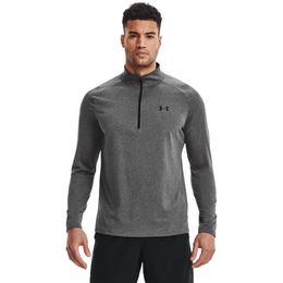 T-Shirt Under Armour "TECH 2.0 1/2 ZIP" Gr. L, grau (carbon heather 090) Herren Shirts