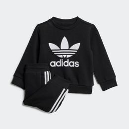 Trainingsanzug adidas originals "CREW SET" Gr. 98, schwarz Kinder Sportanzüge