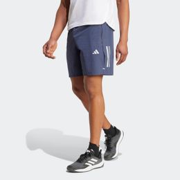 Shorts adidas Performance "GYM+ 3S WV SHT", Herren, Gr. L, N-Gr, blau (shadow navy), Obermaterial: 87% Polyester, 13% Elasthan, sportlich, Hosen