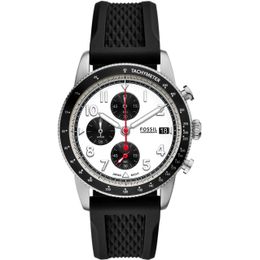 Chronograph Fossil "SPORT TOURER" Armbanduhren schwarz Herren Quarzuhr, Armbanduhr, Herrenuhr, Silikonarmband, analog, Tag