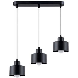 Hängeleuchte SOLLUX LIGHTING "SAVAR" Lampen Gr. H: 110cm, schwarz Slush -Einstellung