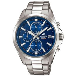 Chronograph CASIO EDIFICE "EFV-560D-2AVUEF" Armbanduhren silberfarben (edelstahlfarben-silberfarben) Herren Quarzuhr, Armbanduhr, Herrenuhr, Stoppfunktion, bis 10 bar wasserdicht