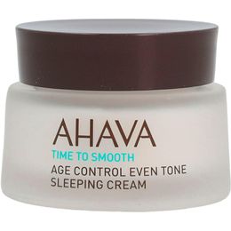 Nachtcreme AHAVA "Time To Smooth Age Control Even Tone Sleeping Cream" Hautpflegemittel Gr. 50 ml, farblos (transparent)