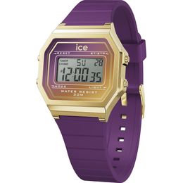 Ice Watch Chronograph ICE-WATCH "ICE digit retro sunset - Small" Armbanduhren lila Damen Quarzuhr, Armbanduhr, Damenuhr, digital, Silikonarmband, Stoppfunktion