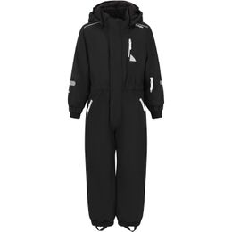 Skianzug ZIGZAG "Winterfun", Kinder, Gr. 104, schwarz, 100% Polyester, unifarben, Casual, Sportanzüge, mit wärmeisolierendem und atmungsaktivem Polster