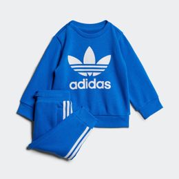 Trainingsanzug adidas originals "CREW SET" Gr. 62, blau Kinder Sportanzüge