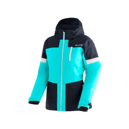 Skijacke Maier Sports "HANNI" Gr. 36, blau (türkis), Damen, 100% Polyester, Jacken, Damen Winterjacke, wind/wasserdicht, 3 RV-Taschen und Kapuze, Regular fit