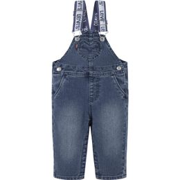 Jeanslatzhose LEVI'S KIDS Gr. 12M (80), N-Gr, west third Mädchen Jeans