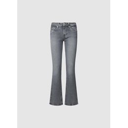 Bootcut-Jeans Pepe Jeans "BOOTCUT LW", Damen, Gr. 29, Länge 32, grau wiser wash, Denim/Jeans, Obermaterial: 99% Baumwolle, 1% Elasthan, casual, bootcut fit, Jeans