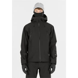 Skijacke SOS "Hoverla", Herren, Gr. L, schwarz, 77% Polyamid, 23% Elasthan, unifarben, normal, ohne Ausschnitt, Jacken, mit atmungsaktiver und schützender Funktion
