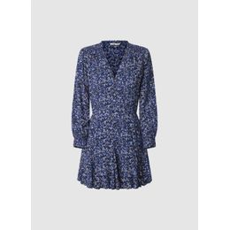 Minikleid Pepe Jeans "ANNA" Gr. L (40), N-Gr, klein blue Damen Kleider mit ganzflächigem Muster