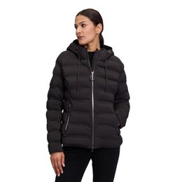 Steppjacke Betty Barclay "Betty Barclay Steppjacke mit Kapuze" Gr. 44, schwarz, Damen, Obermaterial: 88% Polyester, 12% Elasthan. Füllung: 100% Polyester., Jacken