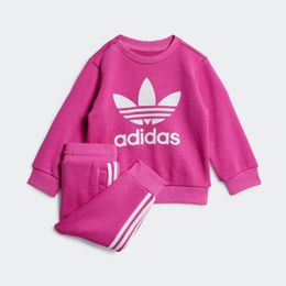 Trainingsanzug adidas originals "CREW SET" Gr. 68, pink (semi lucid fuchsia) Kinder Sportanzüge