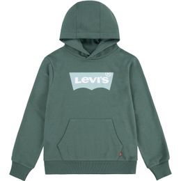 Kapuzensweatshirt LEVI'S KIDS "LVB BATWING PULLOVER HOODIE" Gr. 5 (110), grün (schwarz forest), Jungen, Sweatware, Obermaterial: 60% Baumwolle, 40% Polyester, Sweatshirts, for BOYS