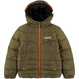 Outdoorjacke LEVI'S KIDS "LVB SHERPA LINED PUFFER" Gr. 6 (116), grün (dark olive) Jungen Jacken for BOYS