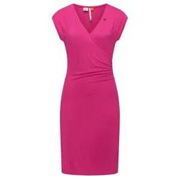 Mendler Etuikleid RAGWEAR "Crupi" Gr. XS (34), Normalgrößen, pink (magenta) Damen Kleider Etuikleid figurbetontes Sommerkleid mit Raffung an der Taille