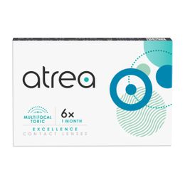 Atrea excellence 1 month multifocal-toric (6er Packung) Monatslinsen (0 dpt, Zyl. -1,25, Achse 90 °, Addition Low (0,75 - 2,25) & BC 8.6)