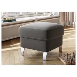 Sit & More Hocker SIT & MORE "Vincenzo", grau (anthrazit), B:58cm H:48cm T:58cm, Hocker, Polsterhocker