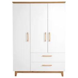 Kleiderschrank Roba "Finn, 3-türig, Kinderkleiderschrank" Gr. B/H/T: 135cm x 200cm x 55cm, 3 St., weiß Baby Schränke