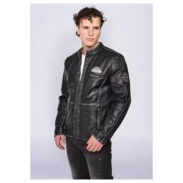 Lederjacke Mustang "31020185", Herren, Gr. XXL, schwarz, Obermaterial: 100% Leder, Lamm / Innenfutter: 100% Baumwolle / Wattierung: 100% Polyester / Ärmelfutter: 100% Polyester, Jacken