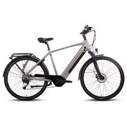 E-Bike SAXONETTE "Saxonette Deluxe Sport (Diamant)" E-Bikes Gr. 54cm, 28 Zoll (71,12cm), silberfarben Pedelec, Elektrofahrrad für Damen u. Herren