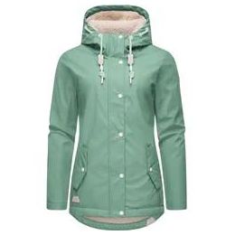 Regenjacke Ragwear "Marge" Gr. XXL (44), grün (heugrün) Damen Jacken warm gefütterter Winter Regenmantel