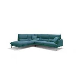 Ecksofa Egoitaliano "FUNNY, hochwertiges und aktuelles Design, bequeme Rückenlehne", grün (blaugrün), B:265cm H:90cm T:225cm, 48% Polyester, 40% Baumwolle, 12% Viskose, Sofas, toller Sitzkomfort, L-Form