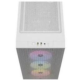 Corsair PC-Gehäuse "3000D RGB Airflow Tempered Glass Mid-Tower, White" Computergehäuse RGB weiß