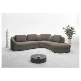 Sit & More Ecksofa SIT & MORE "Jazz L-Form", braun (schlamm), B:303cm H:88cm T:274cm, 100% Polyester, Sofas, In weiteren Größen erhältlich