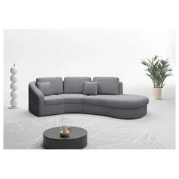 Sit & More Ecksofa SIT & MORE "Jazz L-Form", grau (stone), B:266cm H:88cm T:230cm, 100% Polyester, Sofas, In weiteren Größen erhältlich