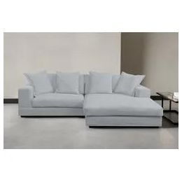 Ecksofa WERK2 "Eldorado L-Form" Sofas Gr. B/H/T: 285cm x 99cm x 195cm, Cord, Ottomane rechts, grau