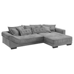 Ecksofa Inosign "Diwan II DuraFlex" Sofas Gr. B/H/T: 334cm x 67cm x 207cm, Microfaser, mega-Recamiere rechts, grau (memphis 20 stone) DuraFlex-Kaltschaumpolsterung, bis 140 kg, 4 Bezugsqualitäten