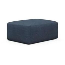 Pouf TENKSOM "Rund Hocker, Fussablage", blau, B:73cm H:40cm T:96cm, Poufs, perfekte Ergänzung zum Sofa RUND, Nordic Swan Ecolabel