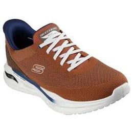 Slip-On Sneaker Skechers "ARCH FIT ORVAN-KINCADE" Gr. 47,5, rot (rotbraun) Herren Schuhe Trainingsschuh, Schnürschuh, Schlupfschuh mit Memory Foam