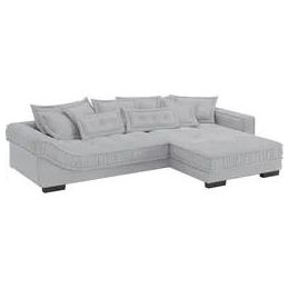 Ecksofa Inosign "Diwan II DuraFlex" Sofas Gr. B/H/T: 334cm x 67cm x 207cm, Cord, mega-Recamiere rechts, grau (stripes 8637 warm grey) DuraFlex-Kaltschaumpolsterung, bis 140 kg, 4 Bezugsqualitäten