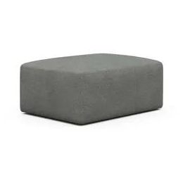 Pouf TENKSOM "Rund Hocker, Fussablage", grau (mittelgrau), B:73cm H:40cm T:96cm, Poufs, perfekte Ergänzung zum Sofa RUND, Nordic Swan Ecolabel