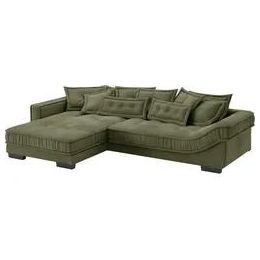 Ecksofa Inosign "Diwan II DuraFlex" Sofas Gr. B/H/T: 334cm x 67cm x 207cm, Microfaser, mega-Recamiere links, grün (memphis 12 green) DuraFlex-Kaltschaumpolsterung, bis 140 kg, 4 Bezugsqualitäten