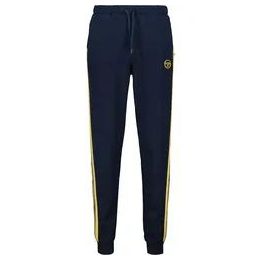 Jogginghose Sergio Tacchini "NEW DAMARINDO PANTS Herren" Gr. M, EURO-Größen, maritime blau, lemon drop, Herren, 100% POLYESTER, Hosen, Trainingshose Herren, Jogginghose, Retro, Sporthose, Streetwear, Sale