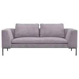 2,5-Sitzer FLEXLUX "Loano" Sofas Gr. B/H/T: 206cm x 86cm x 106cm, Struktur, lila (soft lavender) modernes Sofa, frei im Raum stellbar, lose Kissen, Kaltschaum Sitz