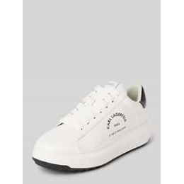 K by KARL LAGERFELD Ledersneaker mit Label-Print Modell 'KAPRI'