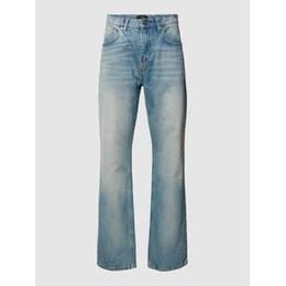 EIGHTYFIVE Straight Leg Jeans im 5-Pocket-Design Modell 'Distressed'