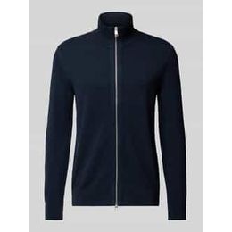 Marc O'Polo Regular Fit Strickjacke aus reiner Baumwolle mit Stehkragen