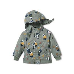 Tchibo Thermo-Regenjacke mit Dachsprint - Grau - Kinder - Gr.: 122/128