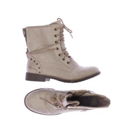 Mustang Damen Stiefelette, beige, Gr. 35