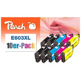 Peach 10er-Pack Tintenpatronen ersetzt Epson No. 603XL