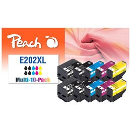 Peach 10er-Pack Tintenpatr., ersetzt Epson No. 202XL