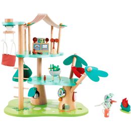 Spielwelt HAPE "Green Planet Explorers, Kiki’s Baumhaus-Hauptquartier", bunt, Spielfigurenwelten, KinderB:35cm H:39cm T:28cm, Holz, B:35cm H:39cm T:28cm