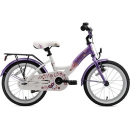 Kinderfahrrad Bikestar "Classic" Fahrräder Gr. 24,5cm, 16 Zoll (40,64cm), lila (lila/weiß) Kinder